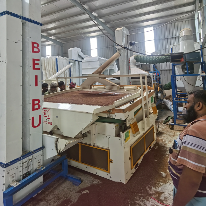 customer visit and check his sesame cleaning machine - Hebei Beibu ...